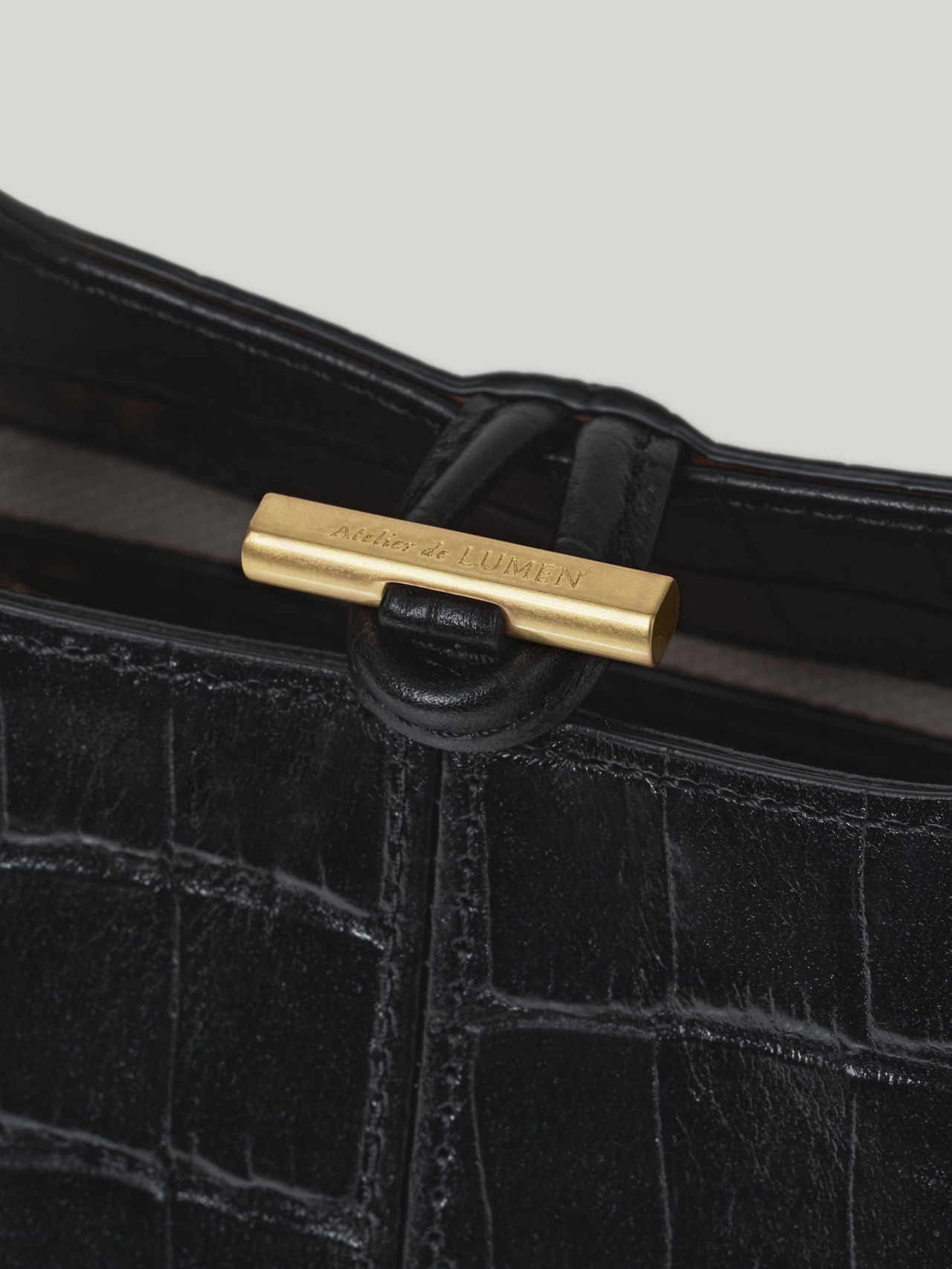PANIER PETIT BAG (PATTERN BLACK) - Atelier de LUMEN PANIER PETIT BAG (PATTERN BLACK) - Atelier de LUMEN