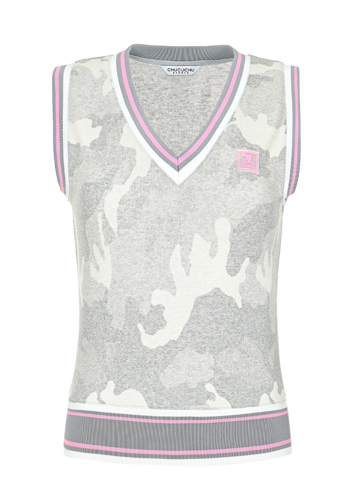 C23S-VT001W candy camo vest (Light Gray) - CHUCUCHU