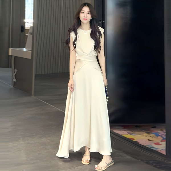 [TO-e470]드레이프 탑 & 스커트 세트 - LEEJIRAL: premium clothing, bags, shoes and accessories