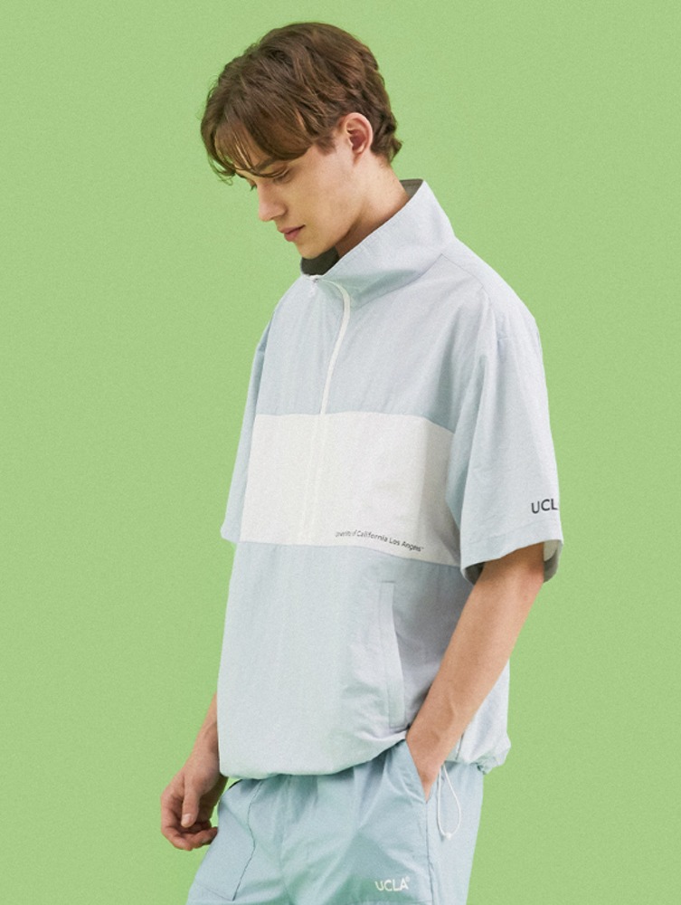 [UCLA] 블럭 반팔 윈드브레이커[LT-MINT](UZ4UJ03_60) - 숲몰