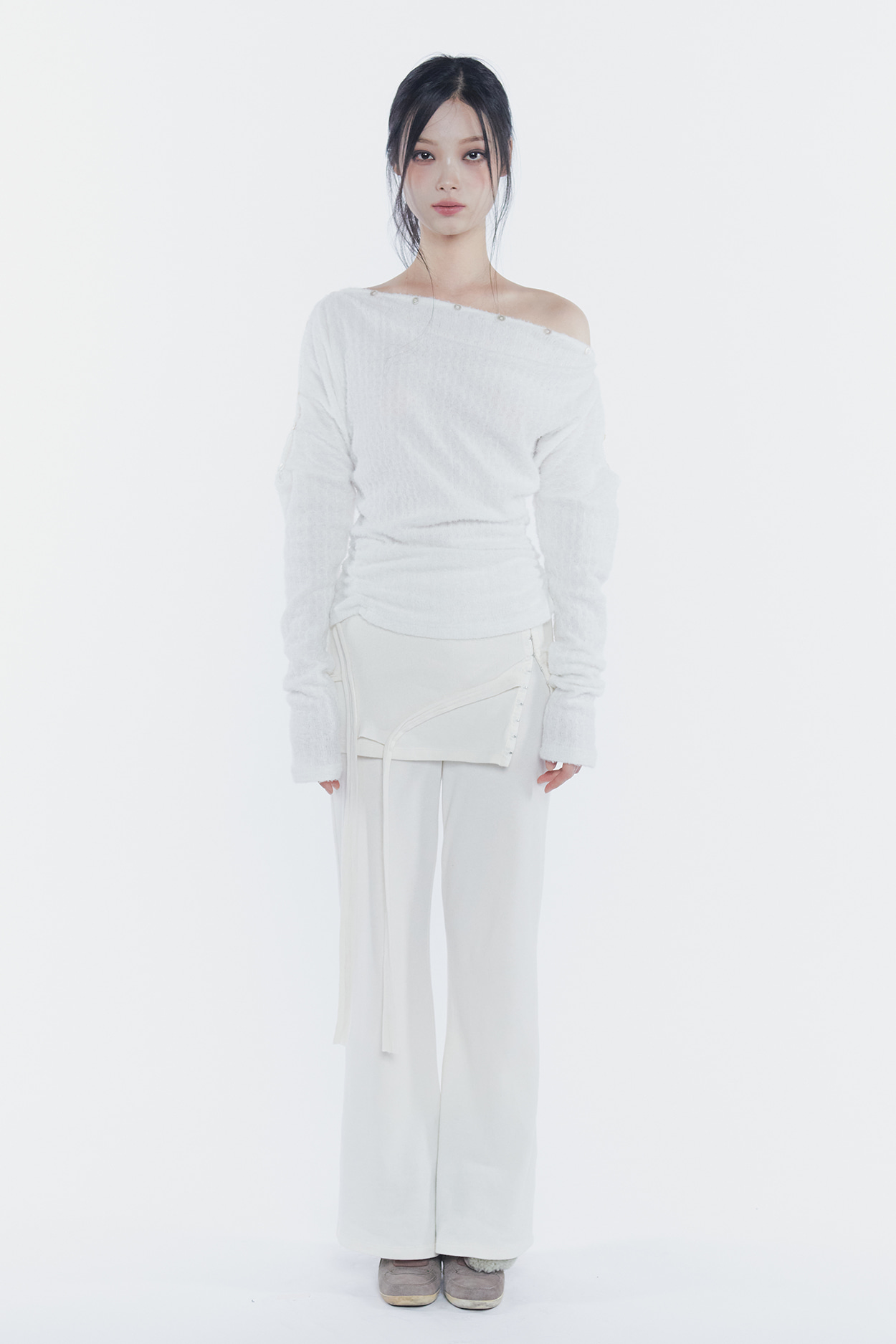 RUBY HOOK LAYERED PANTS cream - PAIN OR PLEASURE