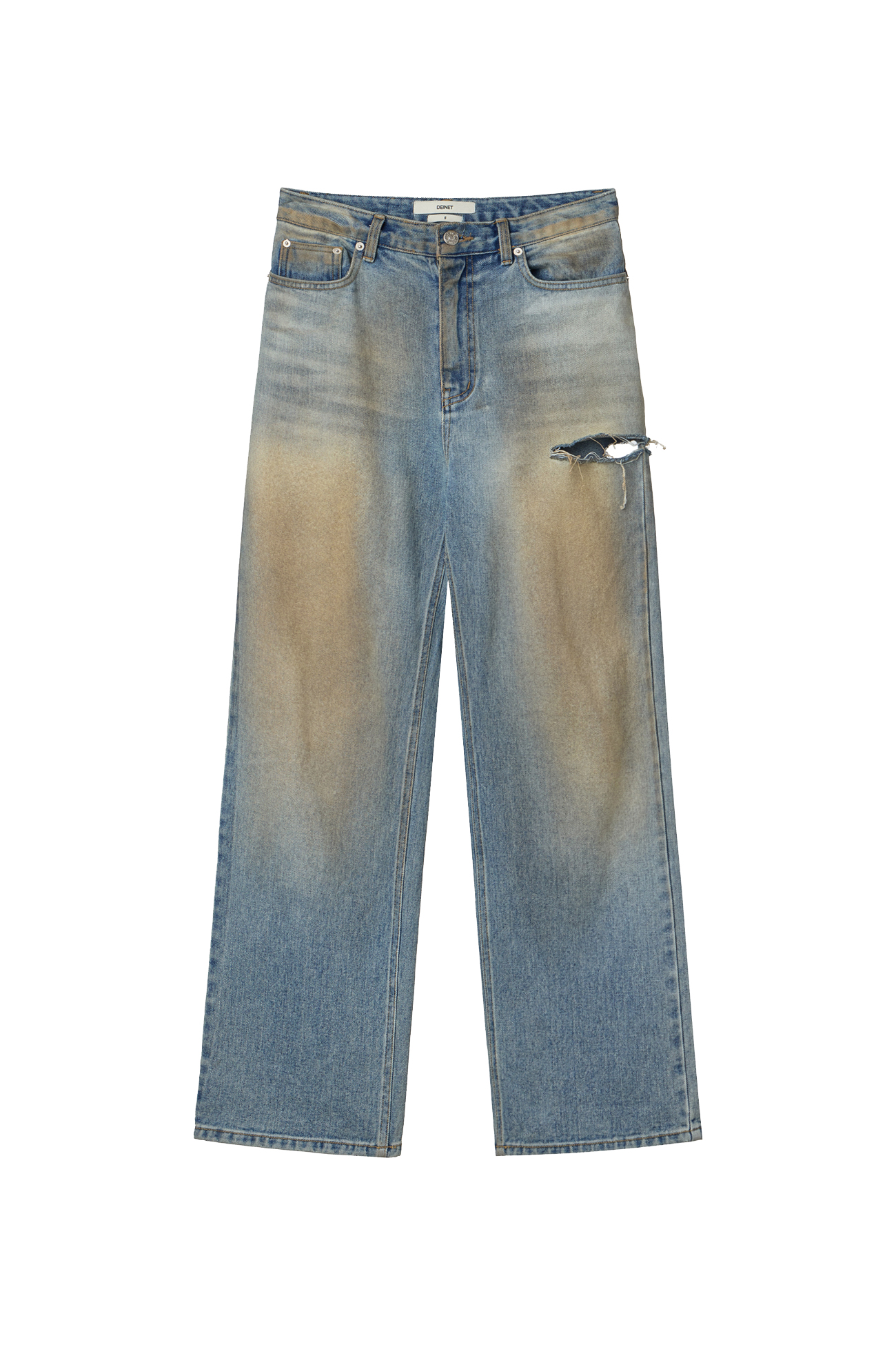 YELLOW BRUSH DENIM IN BLUE | DEINET