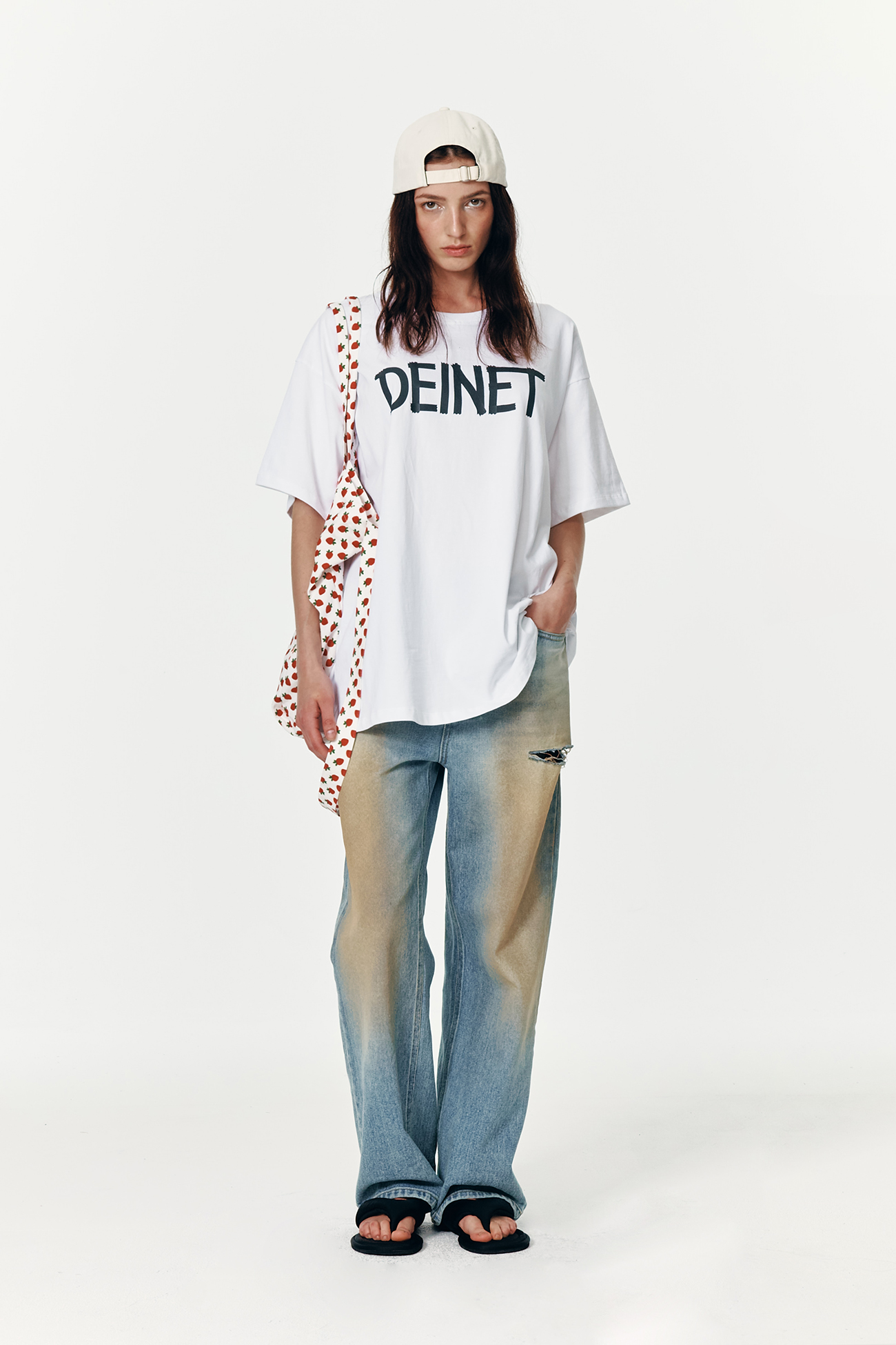 YELLOW BRUSH DENIM IN BLUE | DEINET