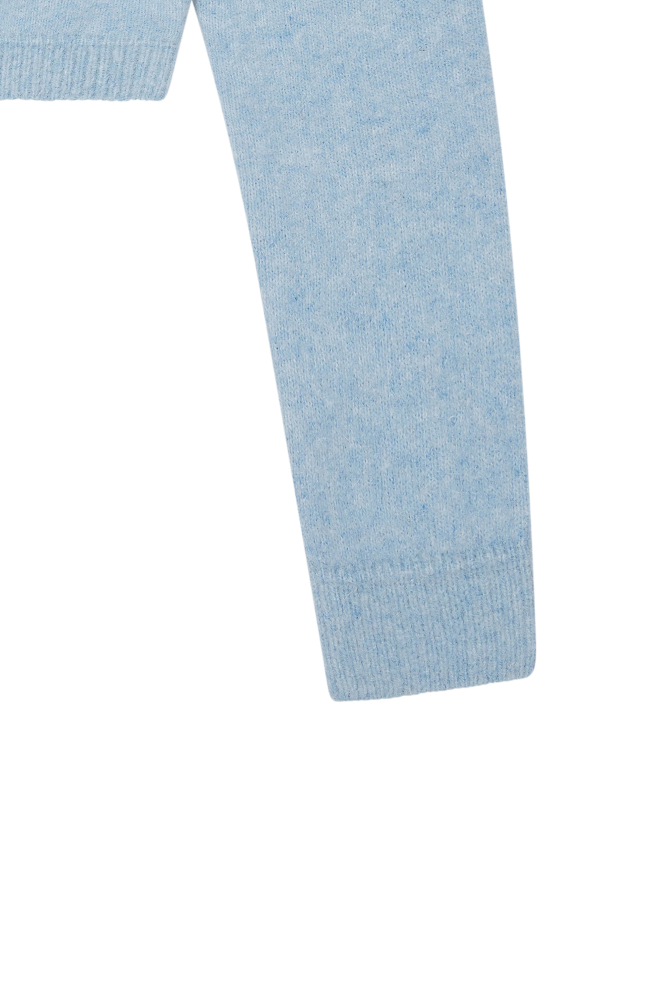 ALPACA ROUND KNIT CARDIGAN IN LIGHT BLUE | DEINET