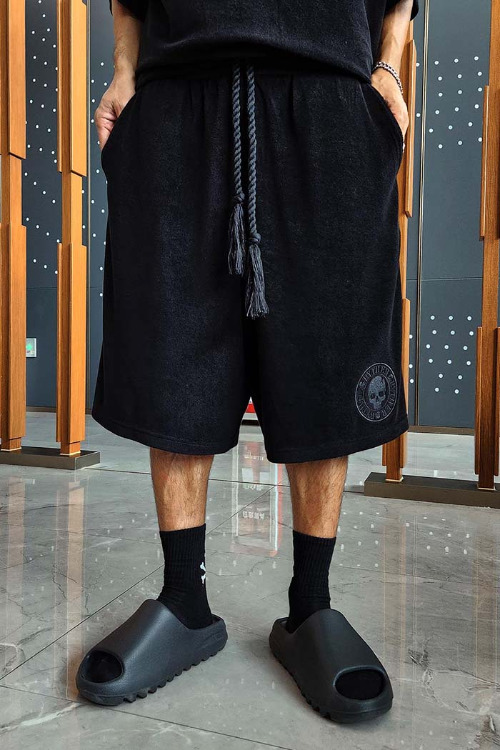 ByTheR Logo Embroidered Towel Banding Shorts Black,【ByTheR.jp】日本公式通販 ...