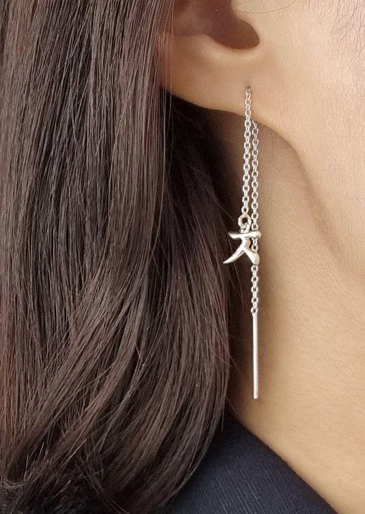 Vintage Korean Chain Silver Earrings - DODOET