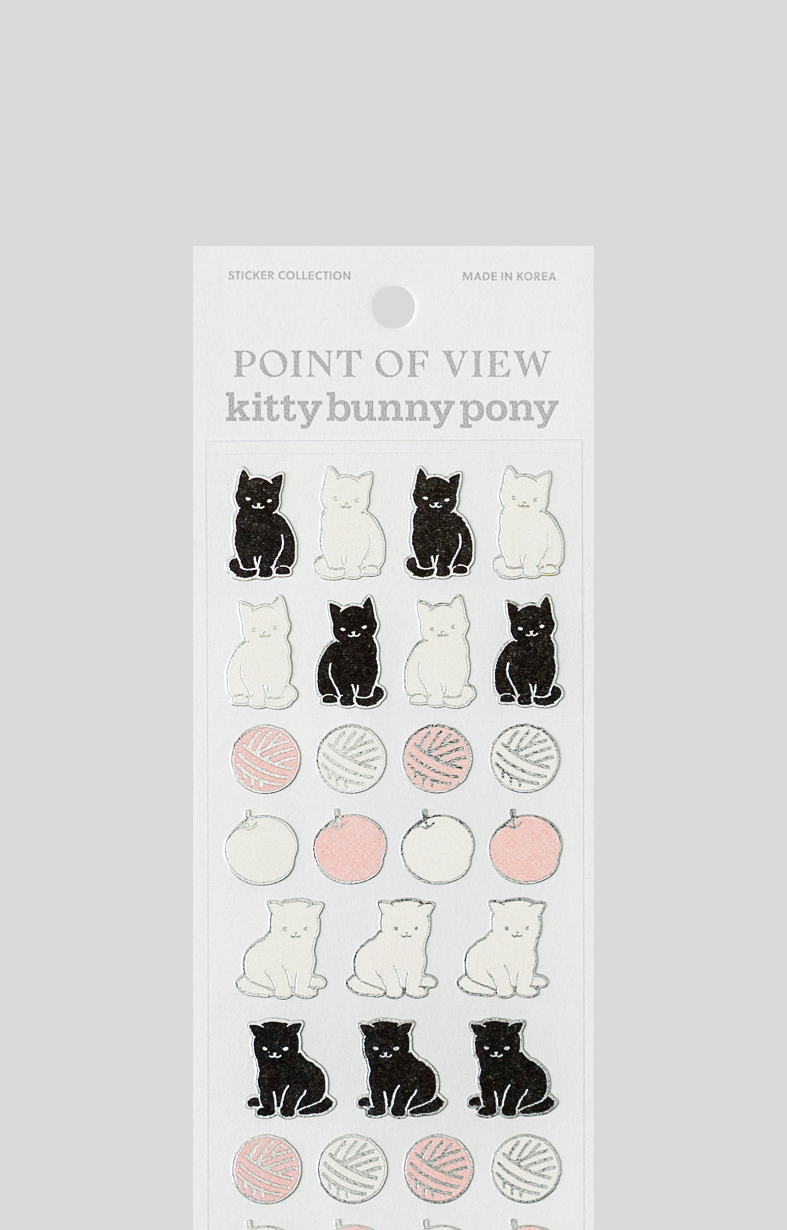 KBP X POV Silver Apple Kitty Sticker - kittybunnypony