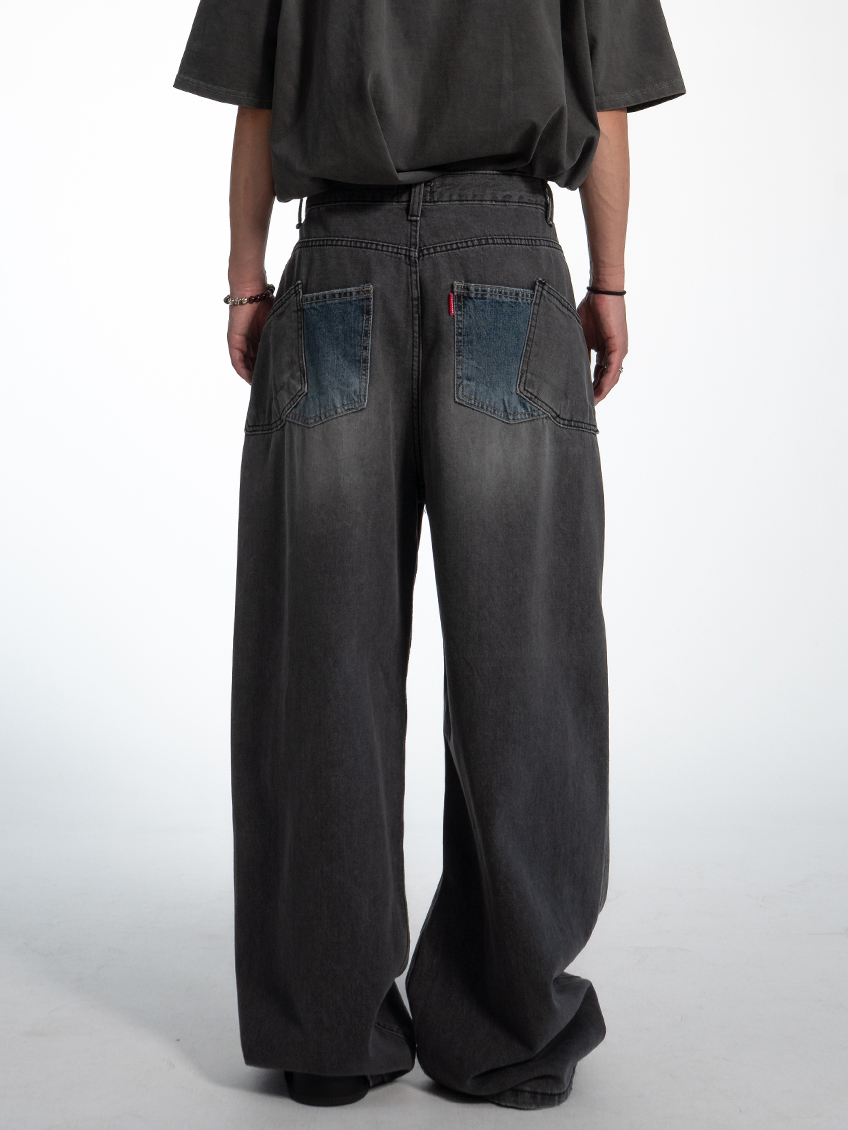 double pocket wide jeans (2c) - COLN