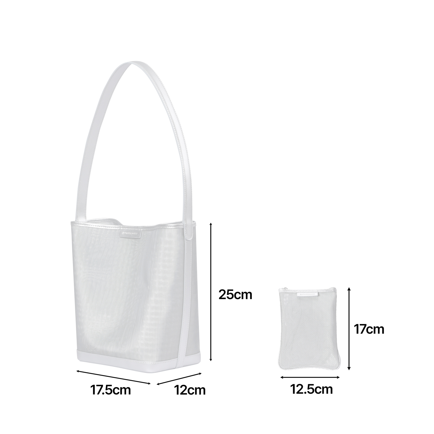 LUTH PRODUCT | Commuter's Mesh Bucket Bag 실버