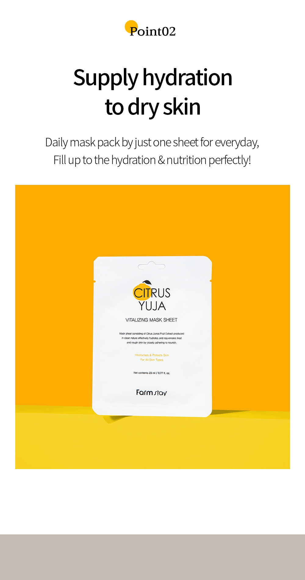 Farmstay Citrus Yuja Vitalizing Mask Sheet (10sheets) - Farmstay