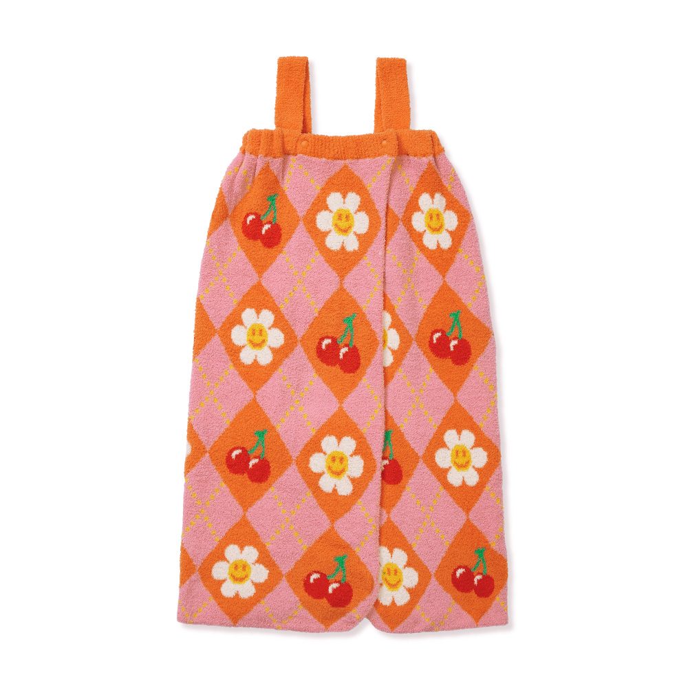 배스 랩 타월 - Smile Cherry Argyle - wiggle wiggle