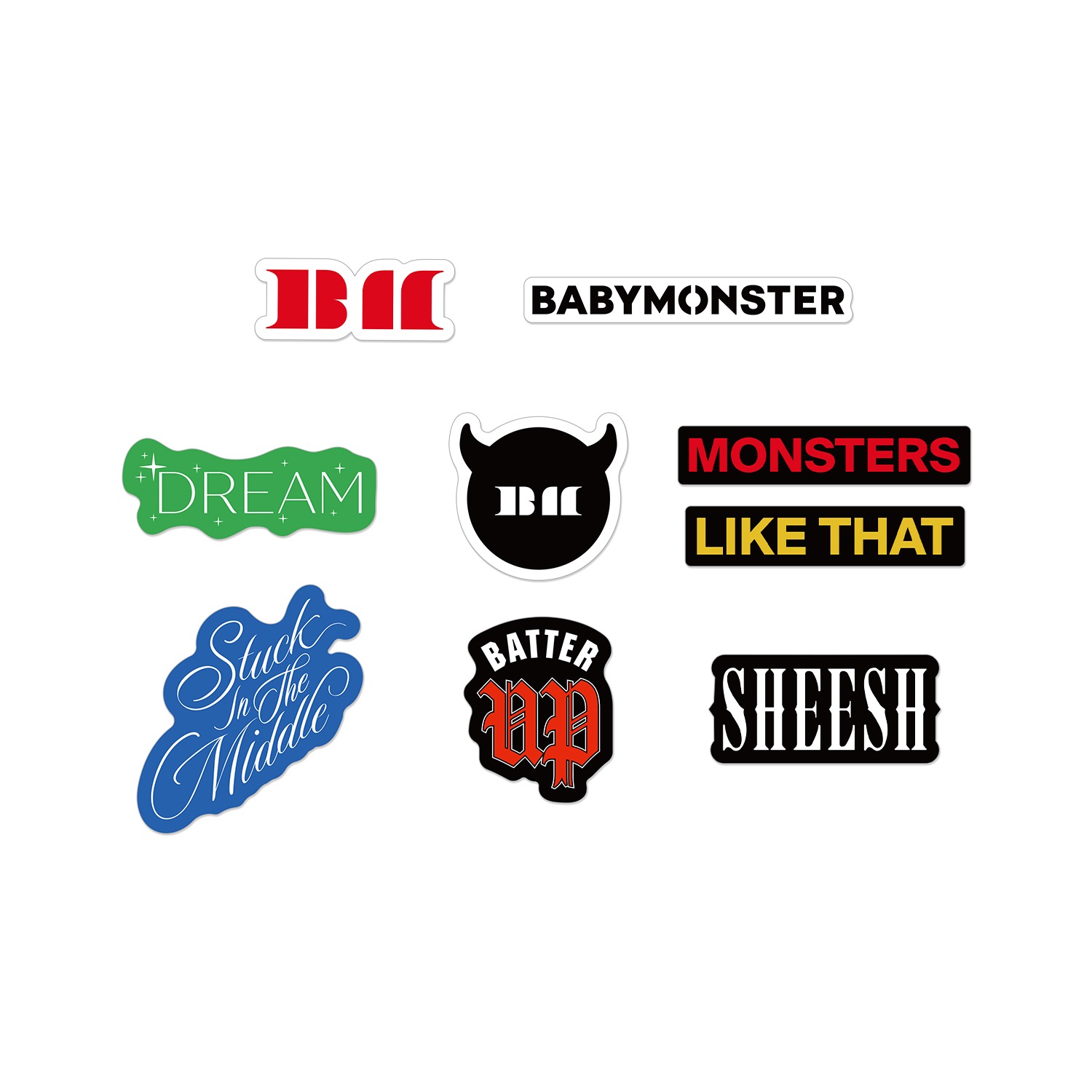 [SEEYOUTHERE] BABYMONSTER LOGO STICKER PACK - YG SELECT